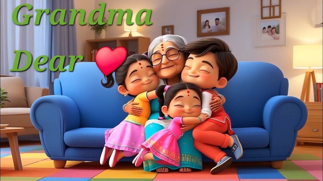 Sweet Grandma Song for Kids | Dadi Maa Poem in English | Grandmaa Dear ...