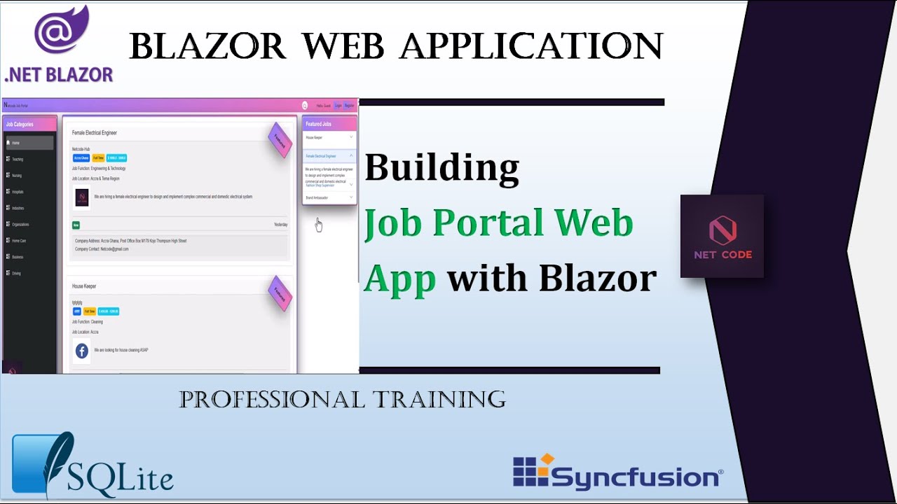 Job Portal Magic: Crafting a Blazor Web App with SQLite & Syncfusion ...