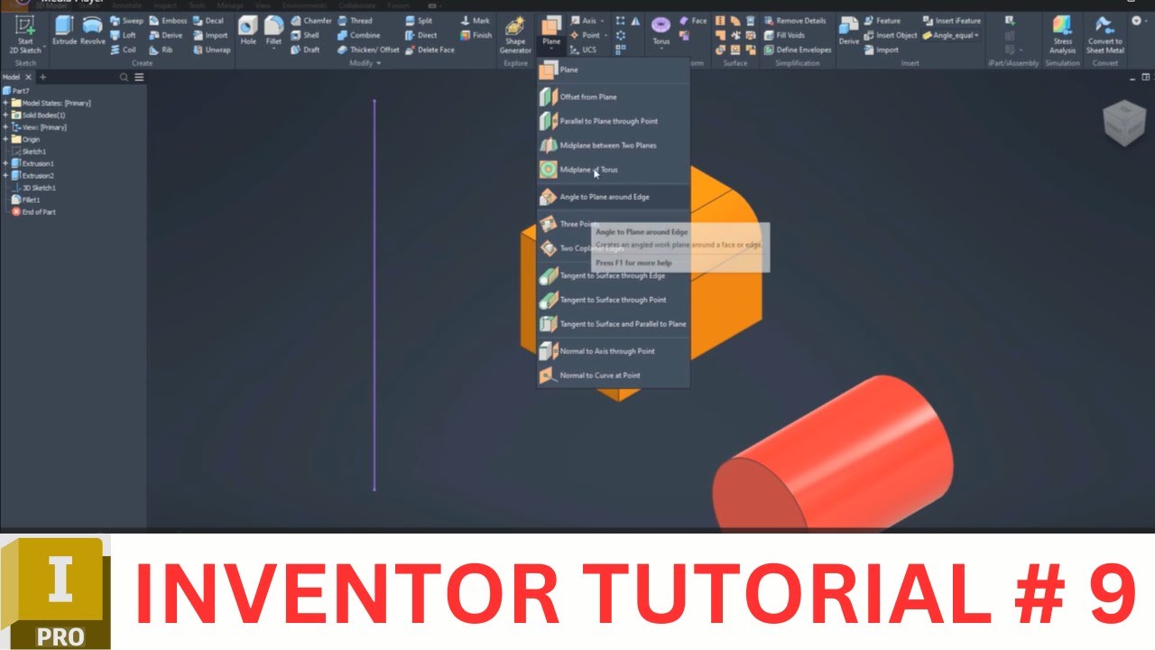 "Mastering Work Planes in Autodesk Inventor" - YouTube