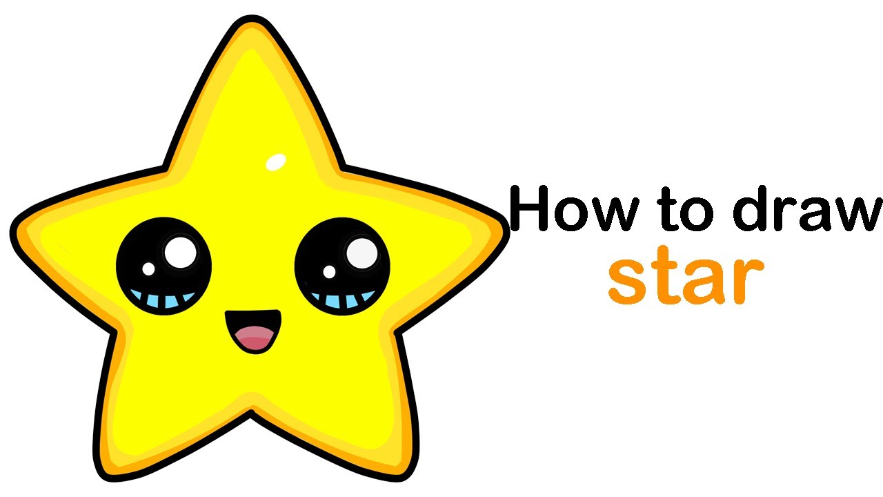 how to draw a cute star easy step by step, cute drawings ideas for ...
