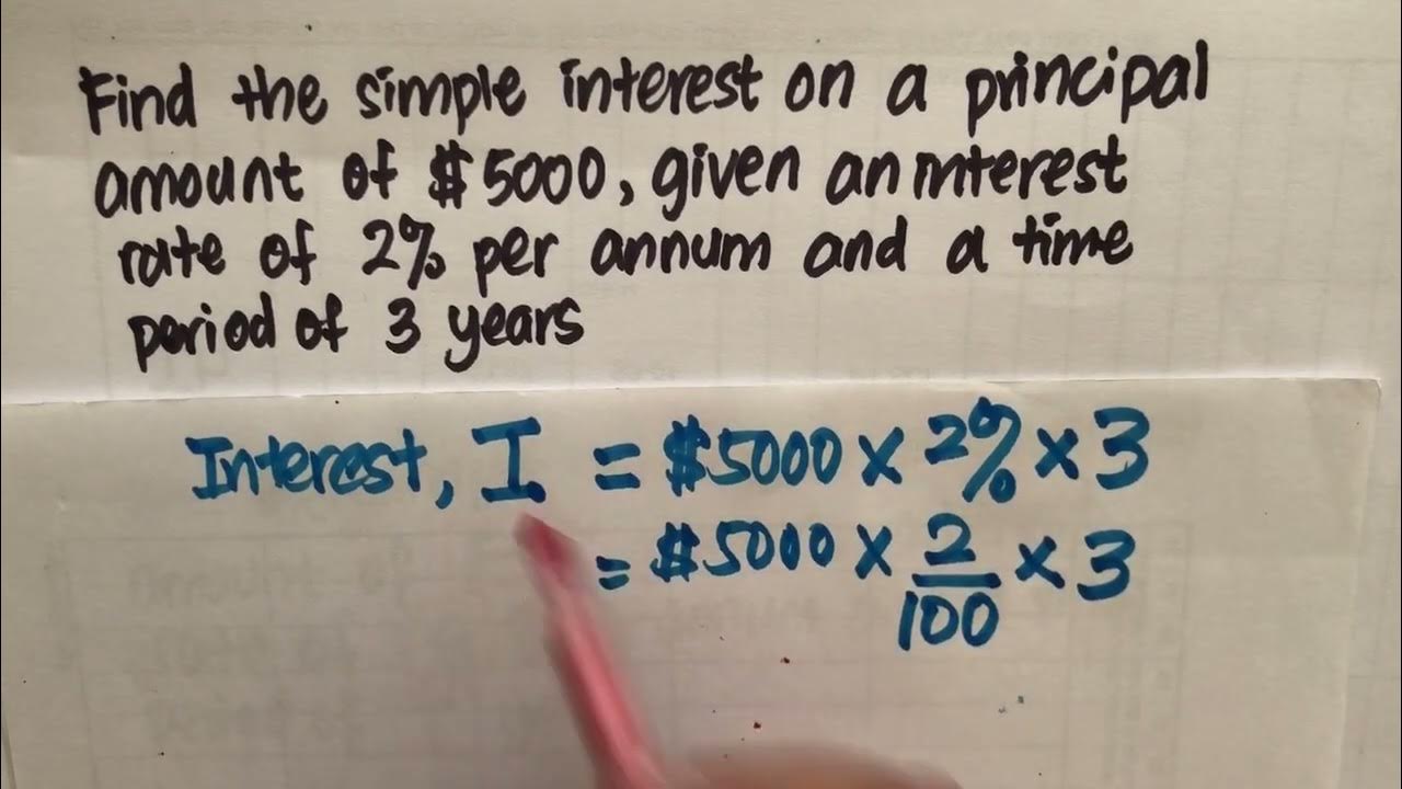 Simple Interest Formula - explained - YouTube