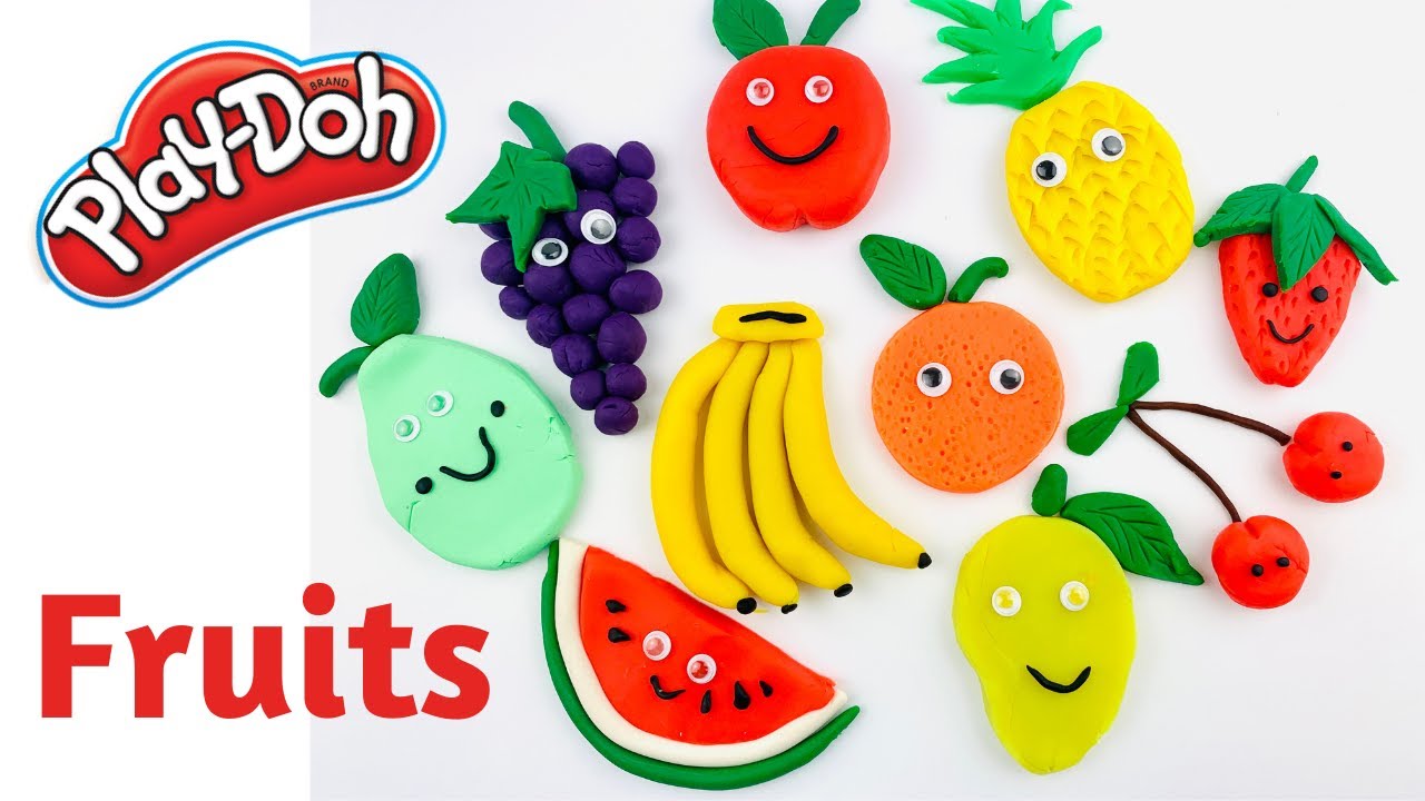 Let’s make REAL Fruits with Play Doh 🍇🍉🍒🍍🍓 Yummy Play Doh fruits ...