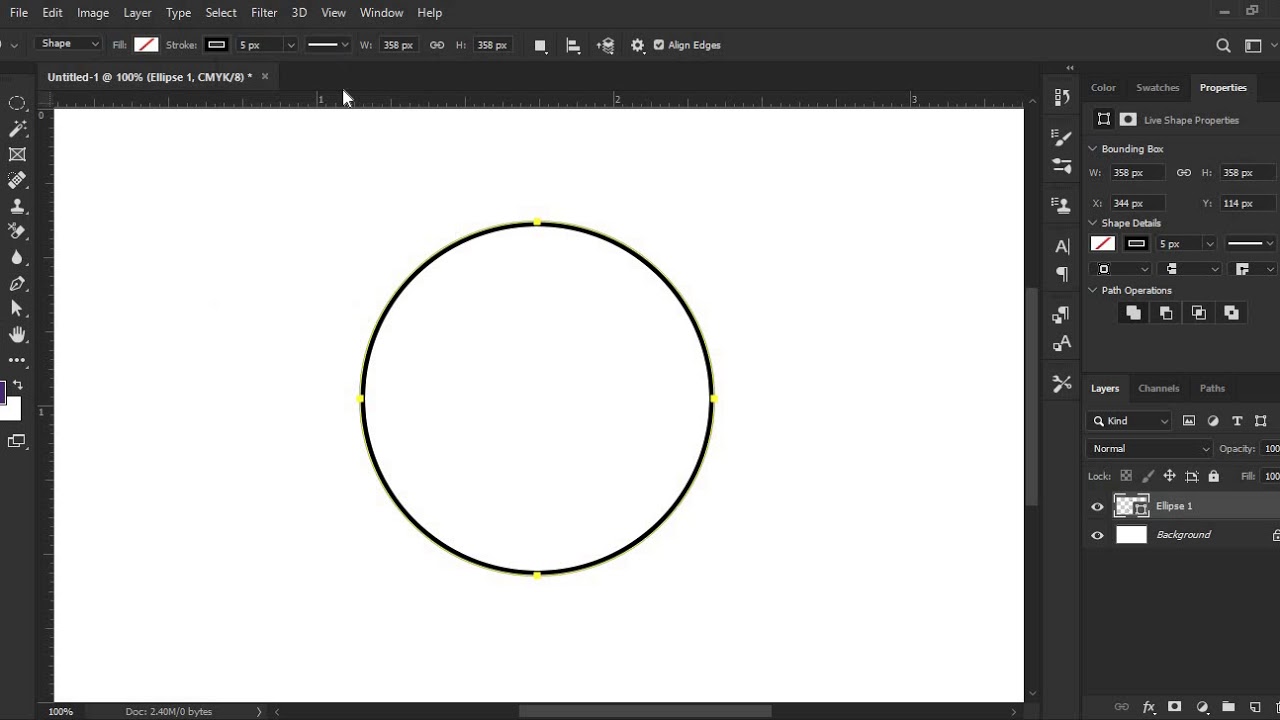 Stroke Option | Dashed Line | Photoshop CC 2019 - YouTube