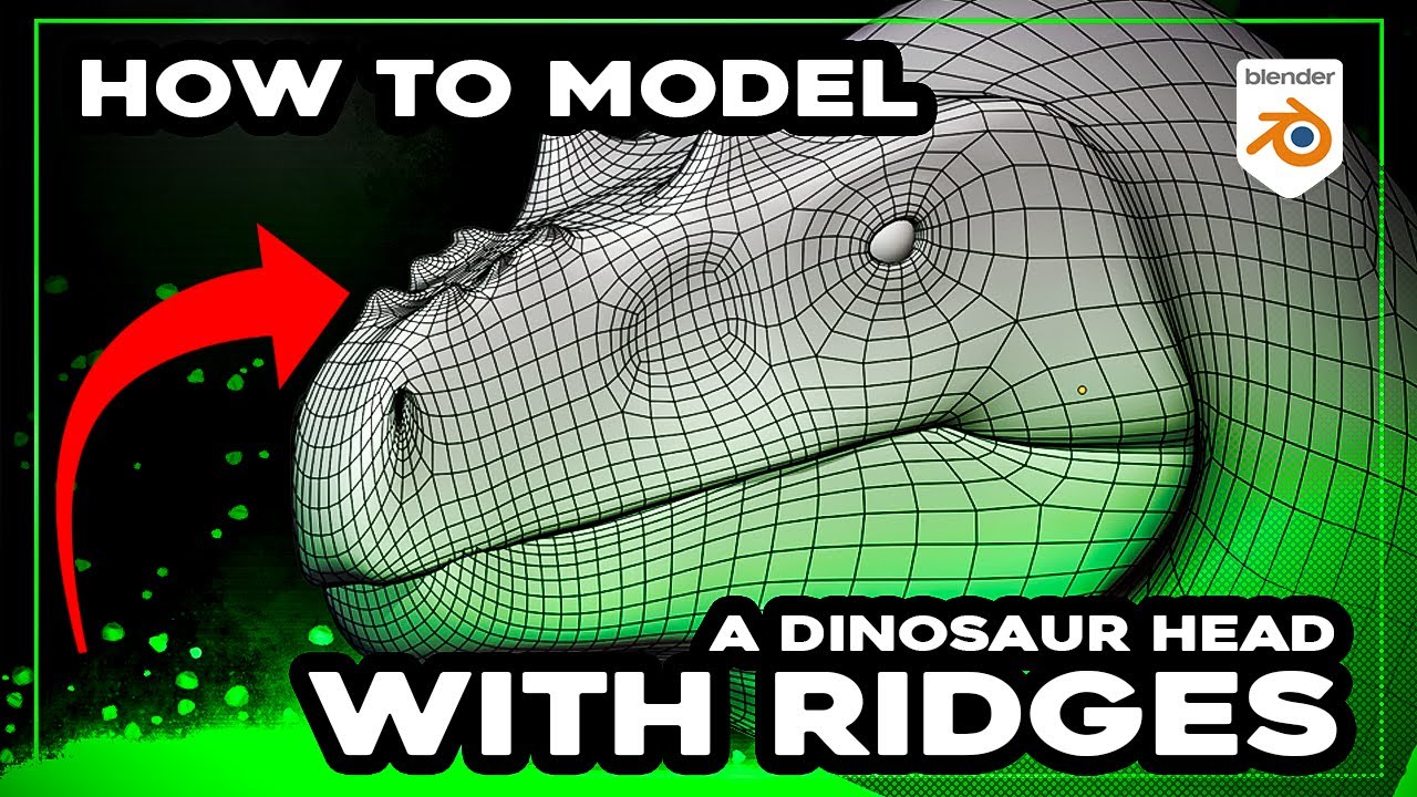 How to Model the Ridges on a Dinosaur Head (Blender) [Part 1] - YouTube