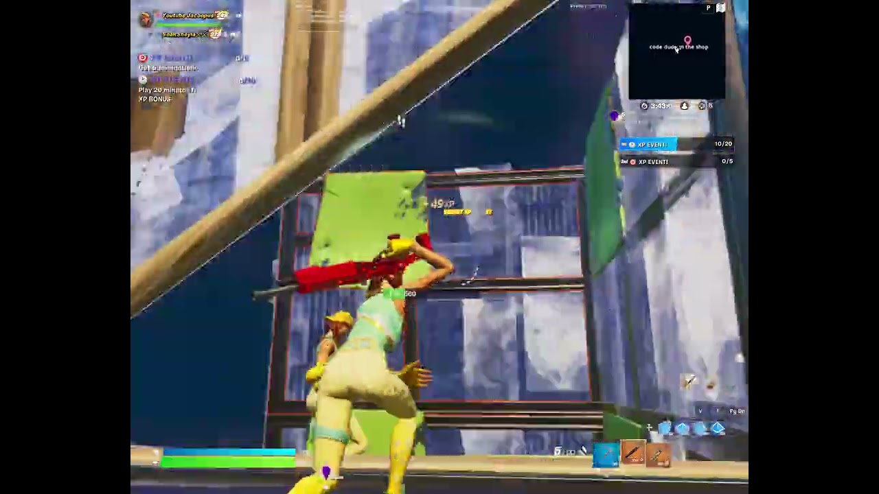 The girl from fortnite gets clipped. - YouTube