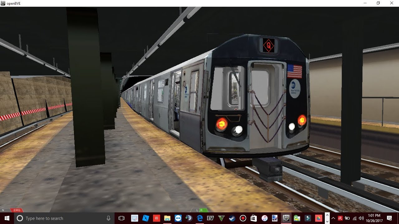 openBVE: R160A L To Broadway Jct {Skeleton] - YouTube