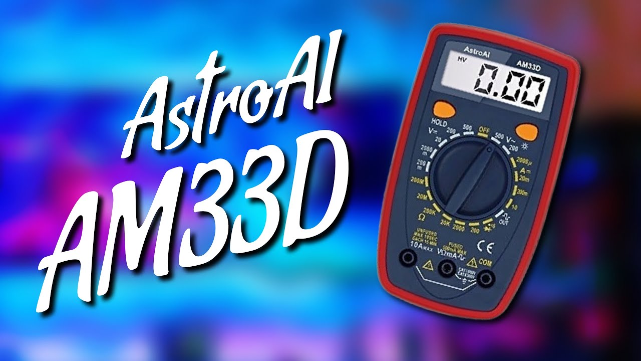 Unboxing AstroAI AM33D multímetro digital barato y sencillo - YouTube