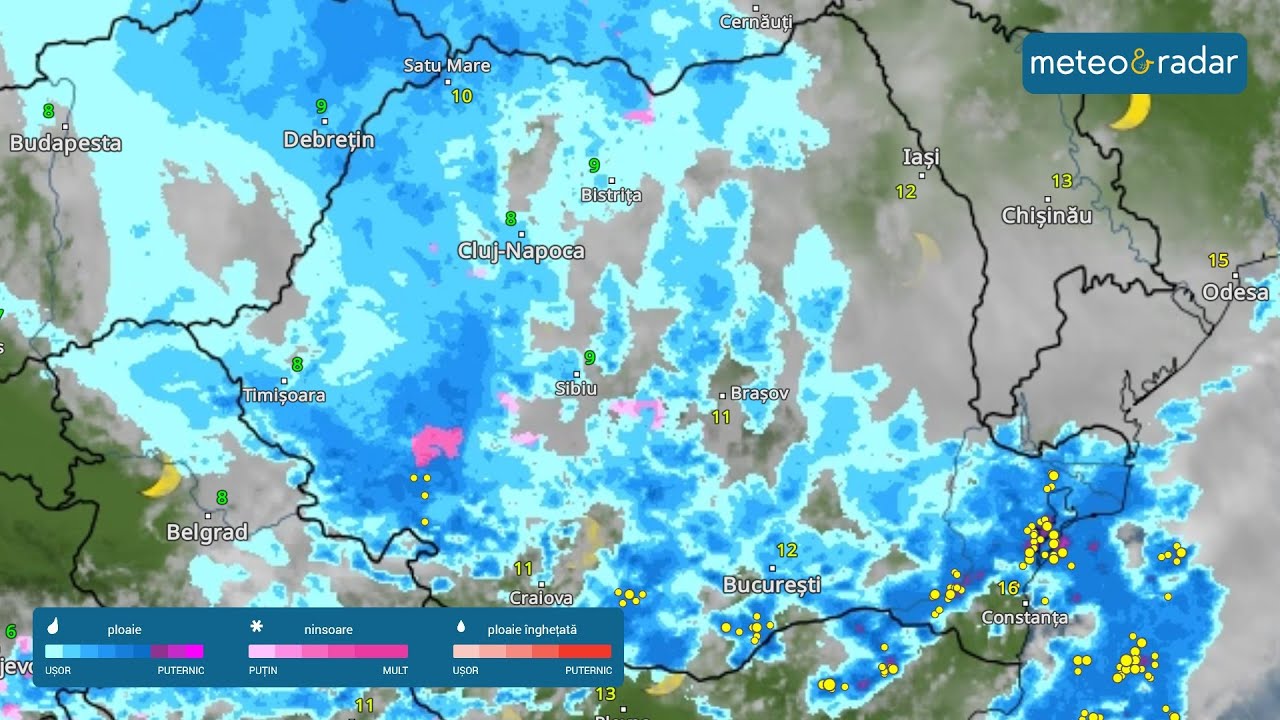 Ploi, furtuni și ninsori pe harta radar meteo LIVE și interactivă în ...