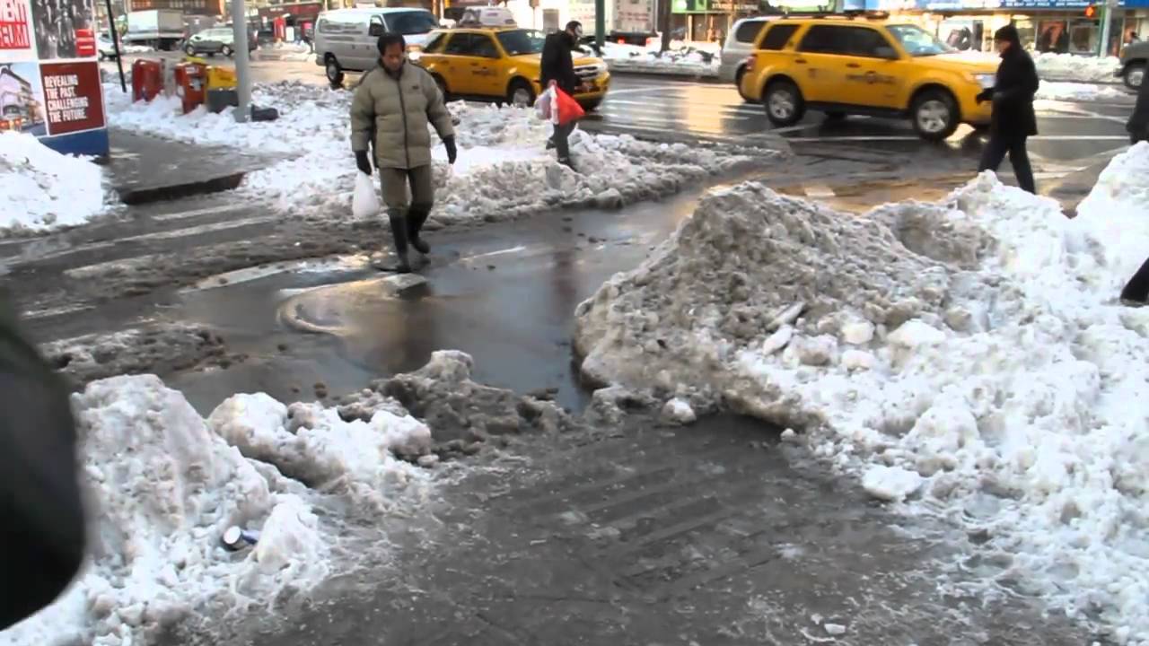 Lower East Side Slushy Puddle Jumping - YouTube