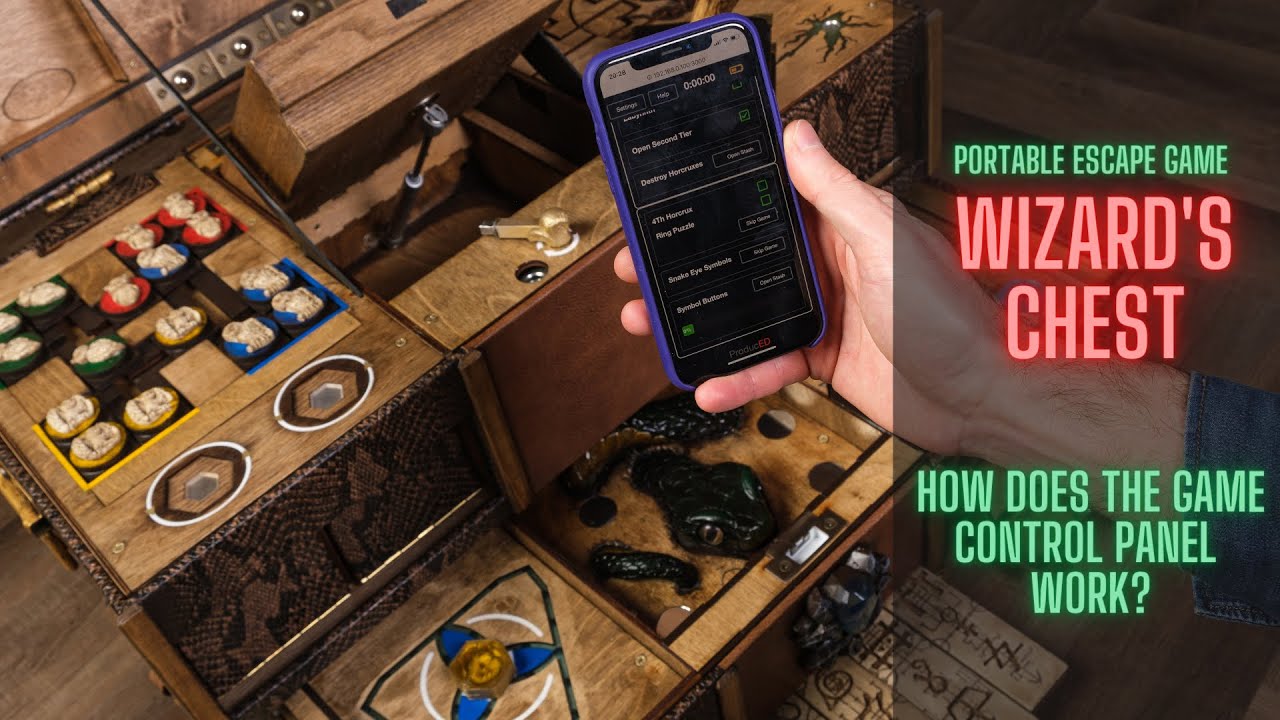 WIZARD'S CHEST | portable escape game | Wi-Fi game control panel - YouTube