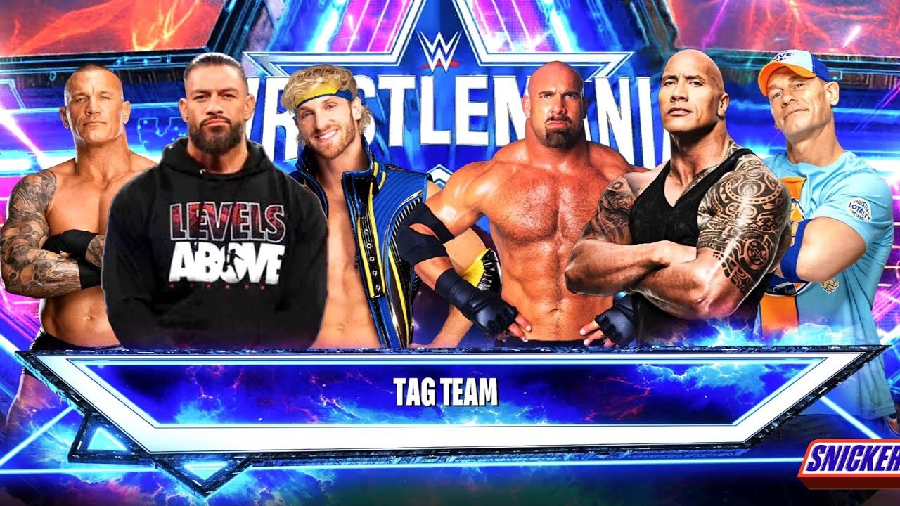 Roman Reigns + Randy Orton + Logan Paul vs. The Rock + Goldberg + John ...