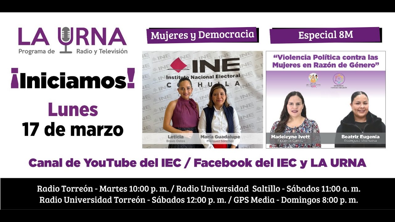La Urna, programa de Radio y Televisión del IEC. Marzo 17 de 2025 - YouTube