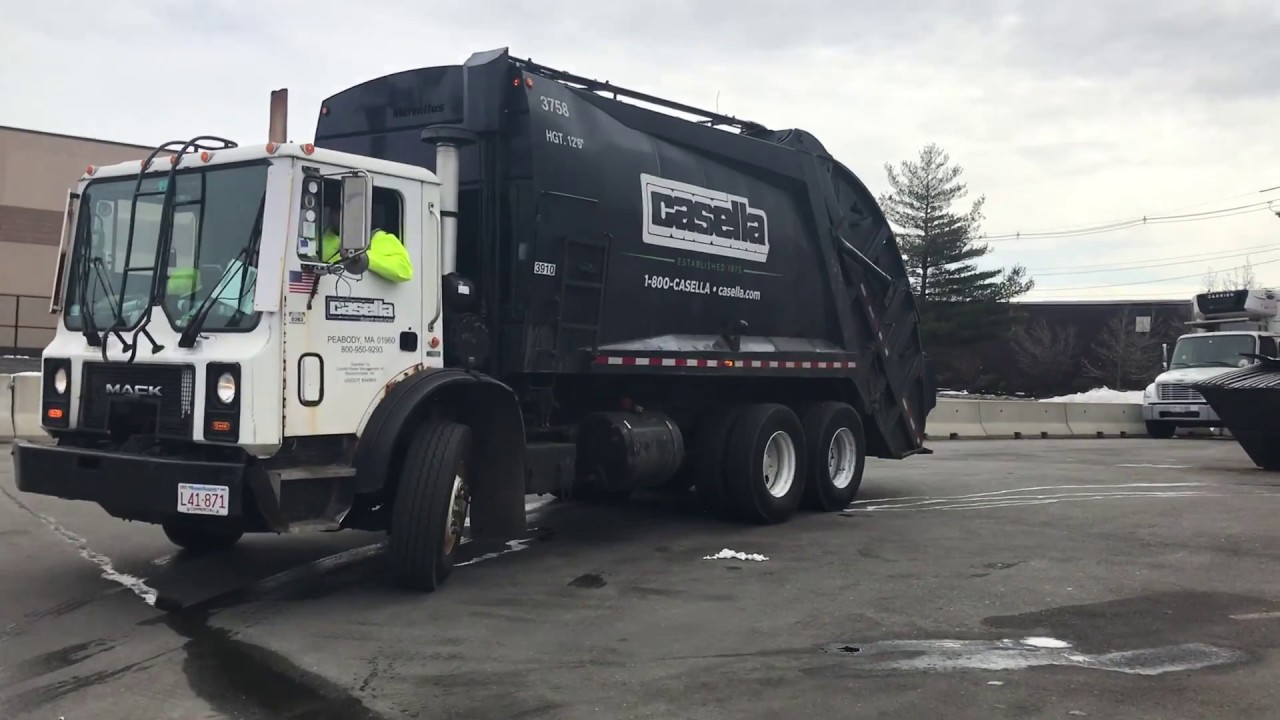 Casella Waste Services 3758 ~ Mack MR McNeilus Rear Loader - YouTube