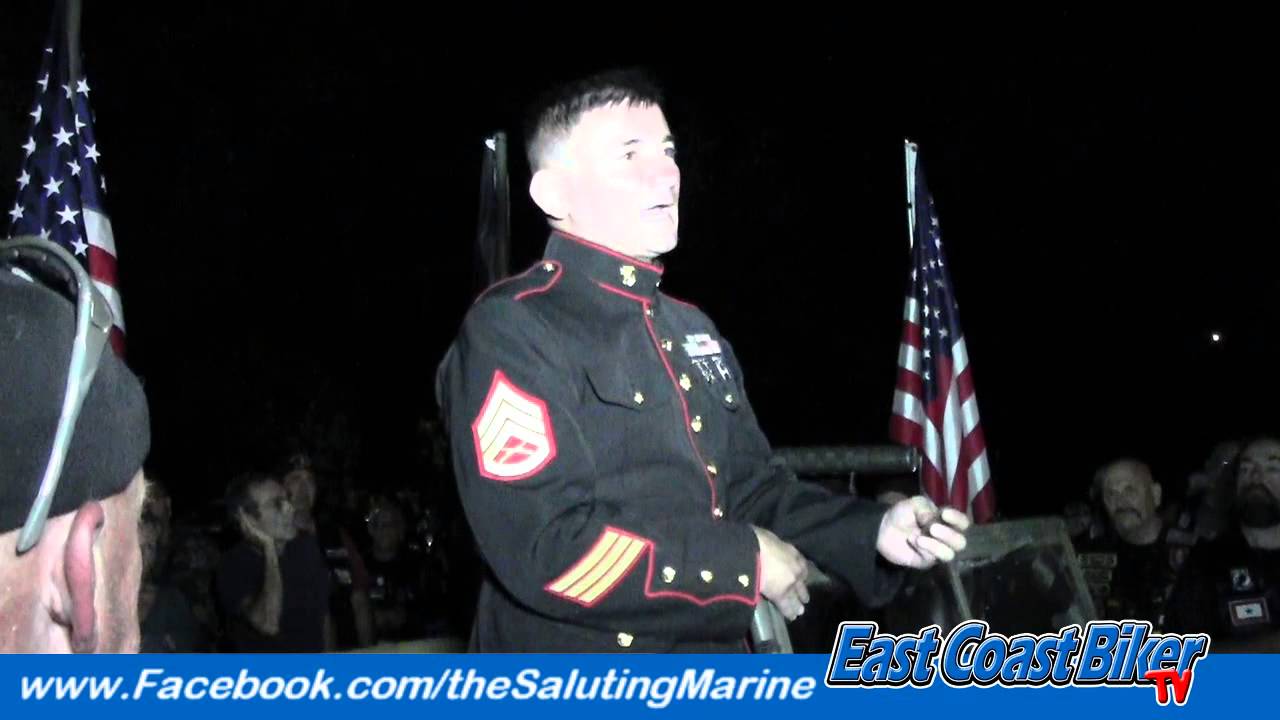 SSgt. Tim Chambers, the Saluting Marine - YouTube