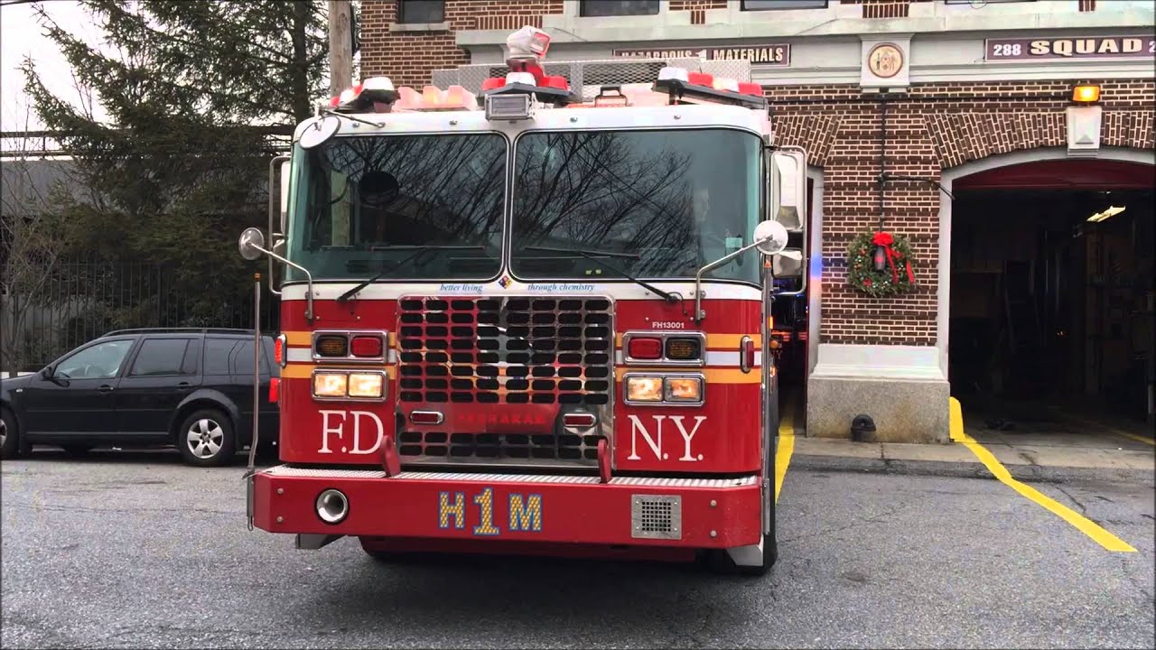 WALK AROUND FDNY HAZMAT 1, 2ND PIECE UNIT, AT IT'S FIRE HOUSE IN ...