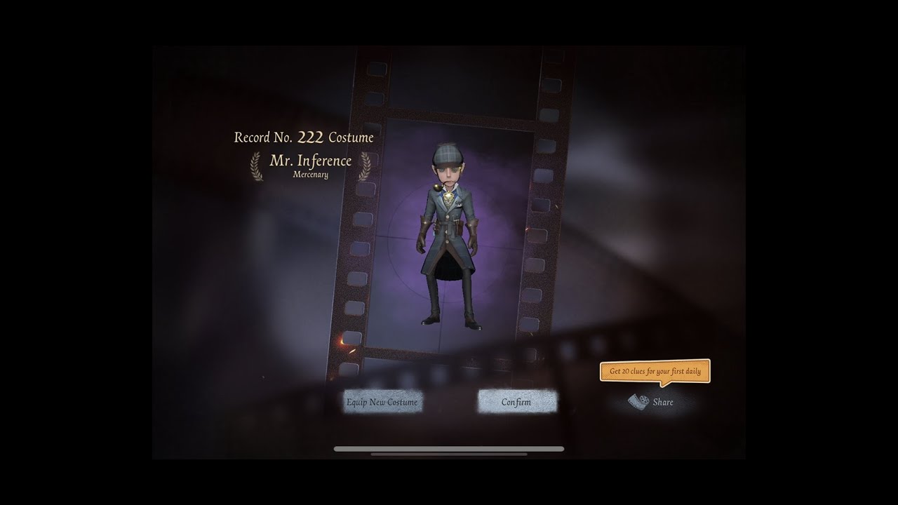 Identity V | Mr. Inference (Mercenary) - YouTube