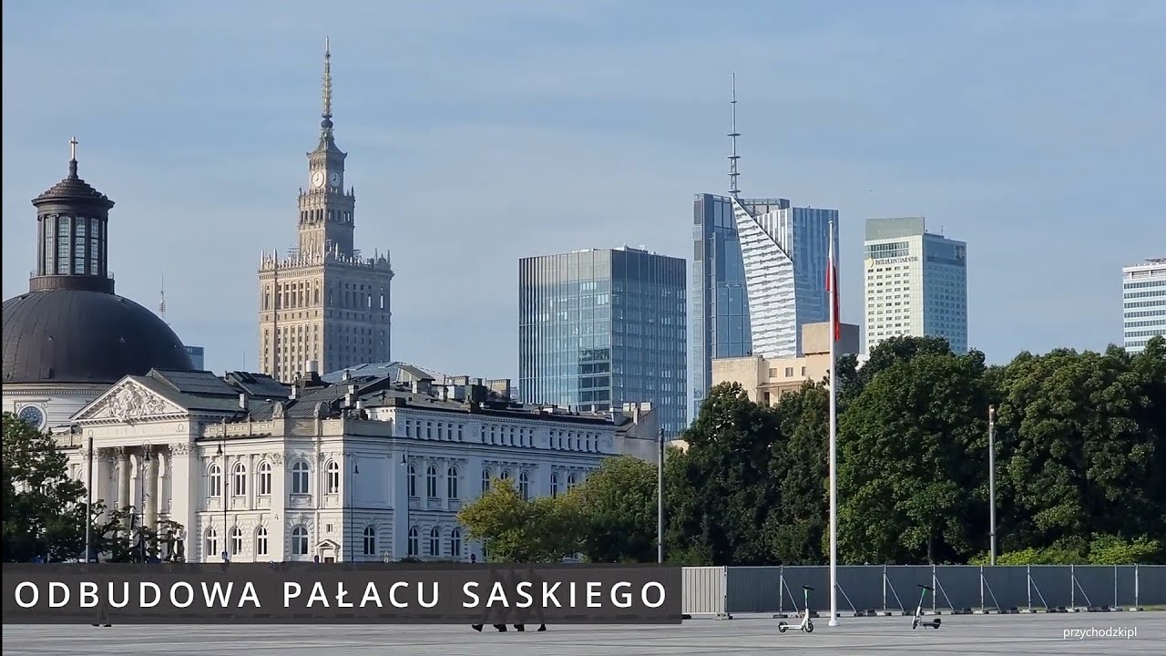 Warszawa / Warsaw Odbudowa Pałacu Saskiego pierwsze prace ...