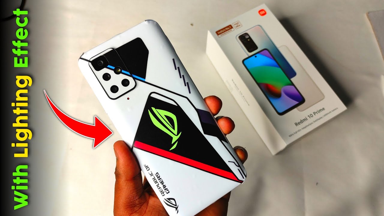 Redmi 10 Prime - Premium SKIN With Lighting Effect⚡⚡ - YouTube