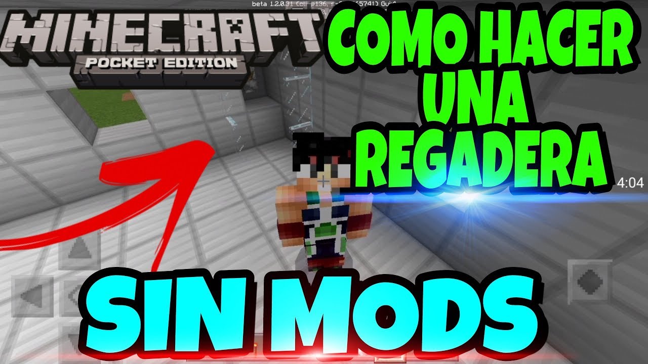 Minecraft (PE) 1.2.0.31 / Como Hacer Una Regadera / Tutorial #4 - YouTube