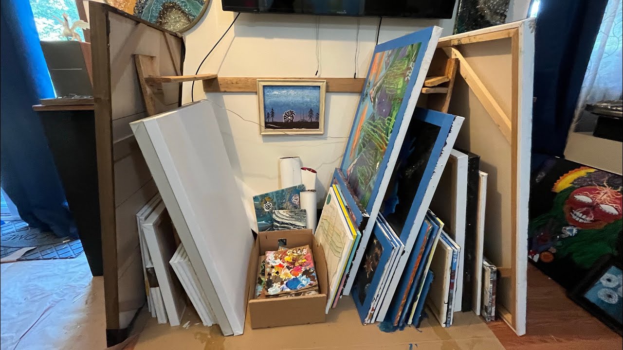 Canvas Painting Stacker Organizer For Flipping Through Paintings ...