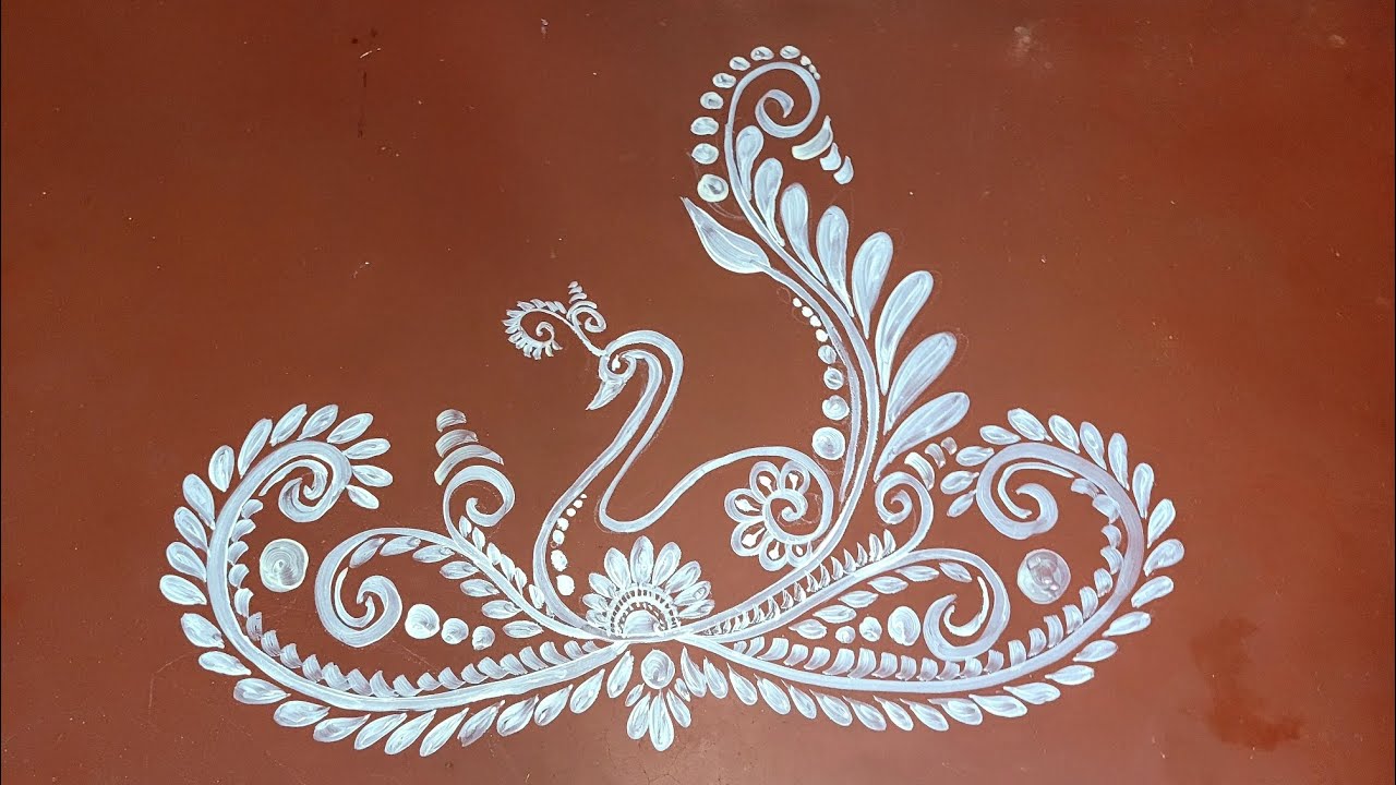 Beautiful alpona design for puja festival ||Art by Bikram||# ...
