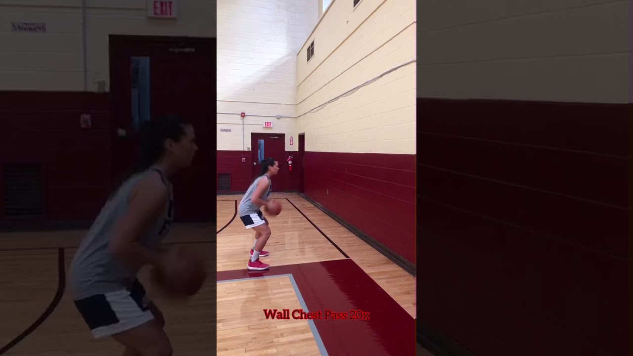 Wall basketball passing drills - YouTube