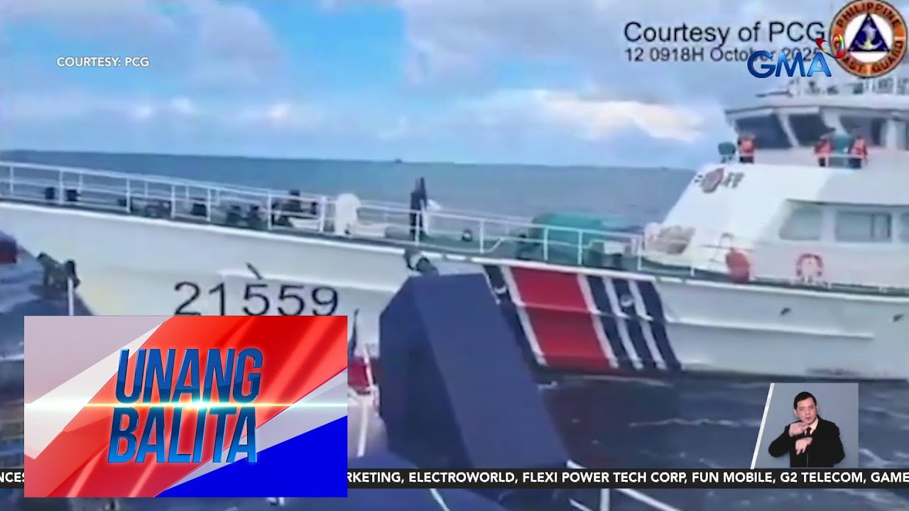 BRP Datu Pagbuaya ng BFAR, binomba ng tubig ng China Coast Guard sa ...