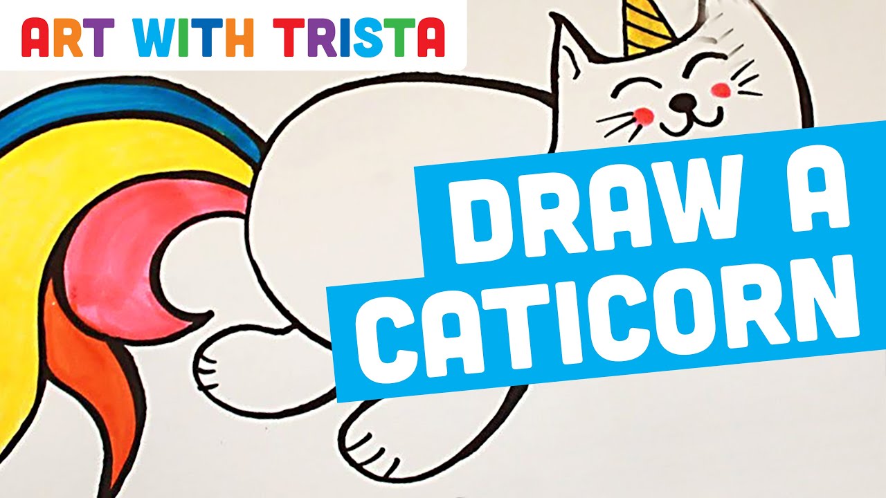 How to Draw A Caticorn Art Tutorial - Art With Trista - YouTube