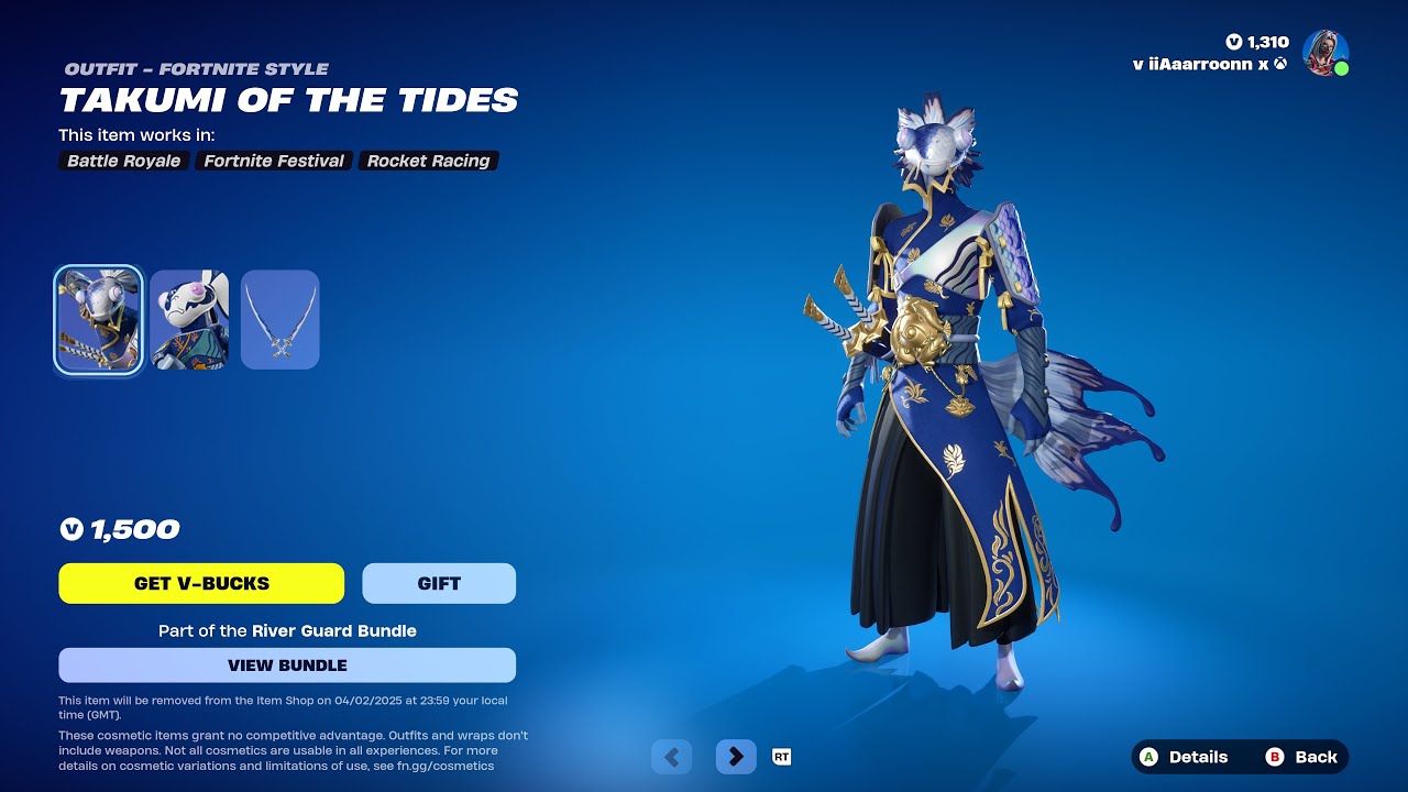 Fortnite Item Shop, February 1st 2025 - *NEW* TAKUMI OF THE TIDES SKIN ...