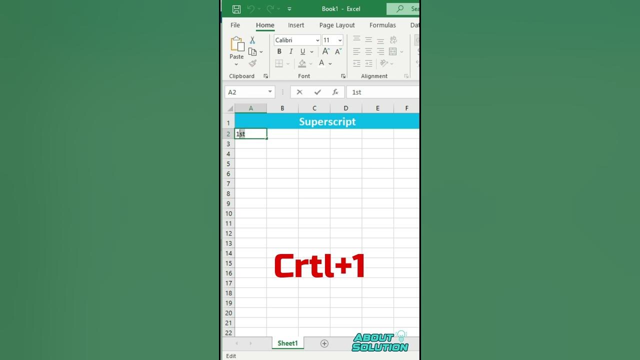 How to Write Super Script in Excel - YouTube