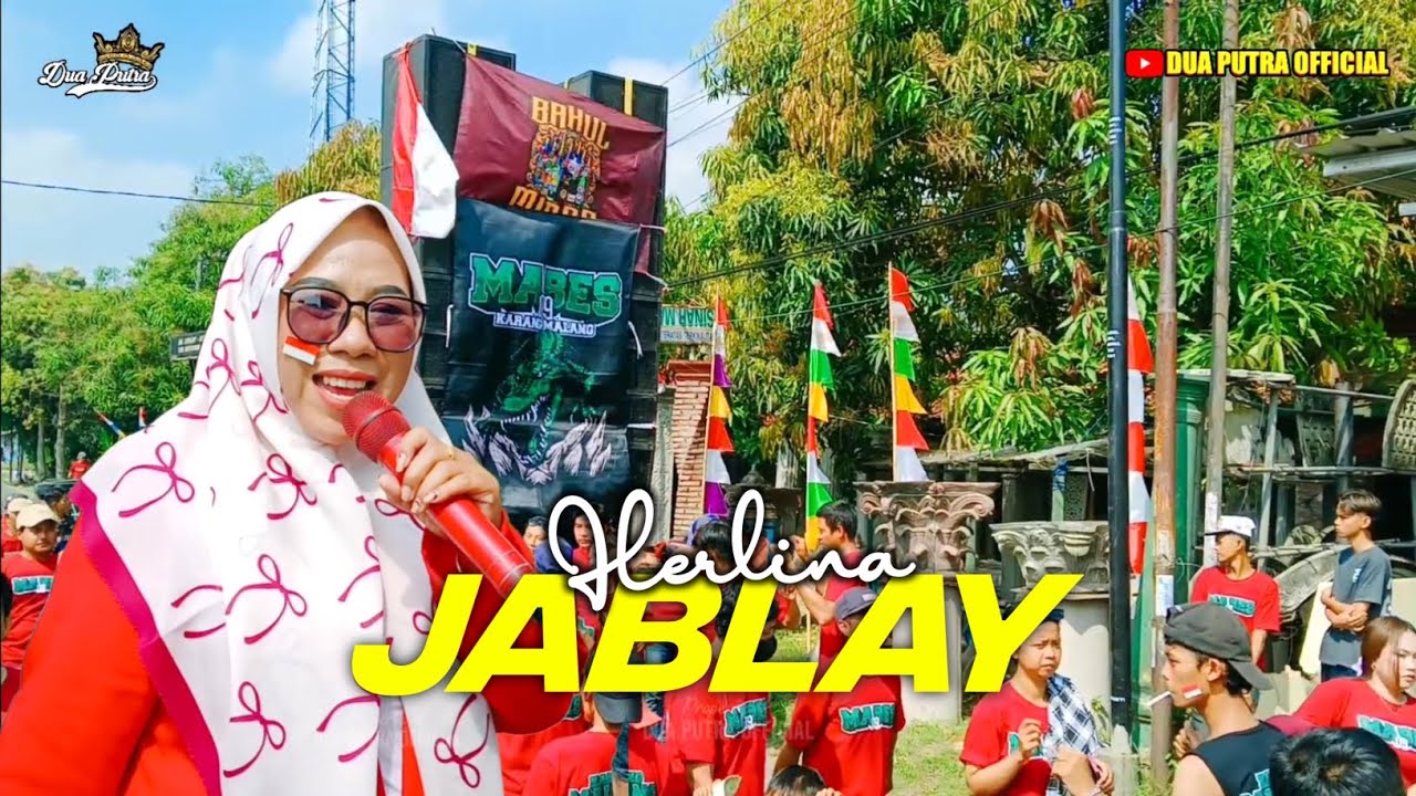 JABLAY - VOC. HERLINA || DUA PUTRA || SHOW DESA JATI SAWIT BLOK KARANG ...