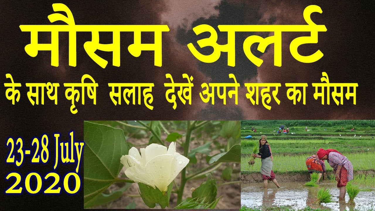 23-28 July मौसम पूर्वानुमान और कृषि सलाह /Weather Forecast July / Mosam ...