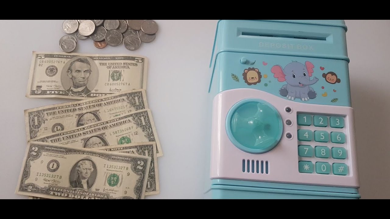 Toy Portable ATM Deposit Box Automatic Door for Kids - YouTube
