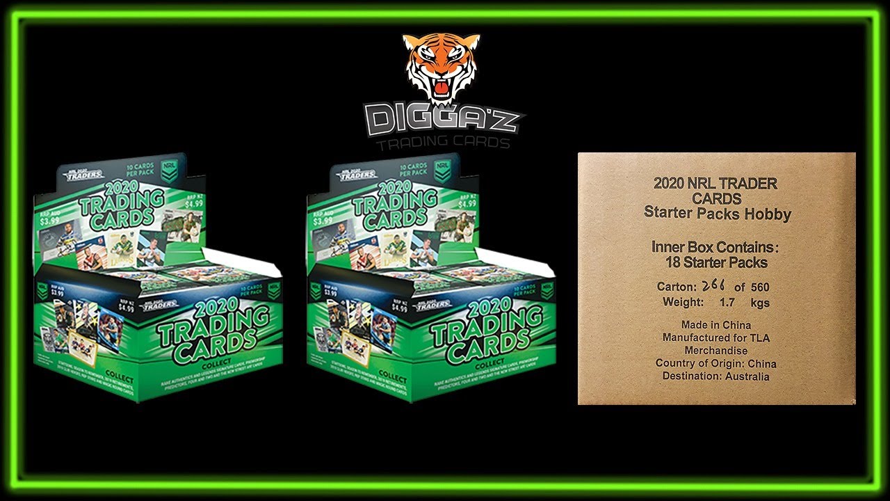 NRL Break #224 - 2020 NRL Traders + Case of Hobby Starter Packs - YouTube