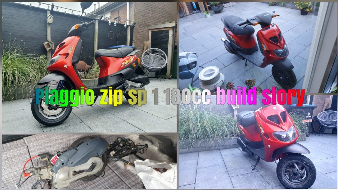 PIAGGIO ZIP SP 1 180CC BUILD STORY PART 1 / EEN PIAGGIO ZIP SP 1 180CC BOUWEN IN 7 MINUTEN - YouTube