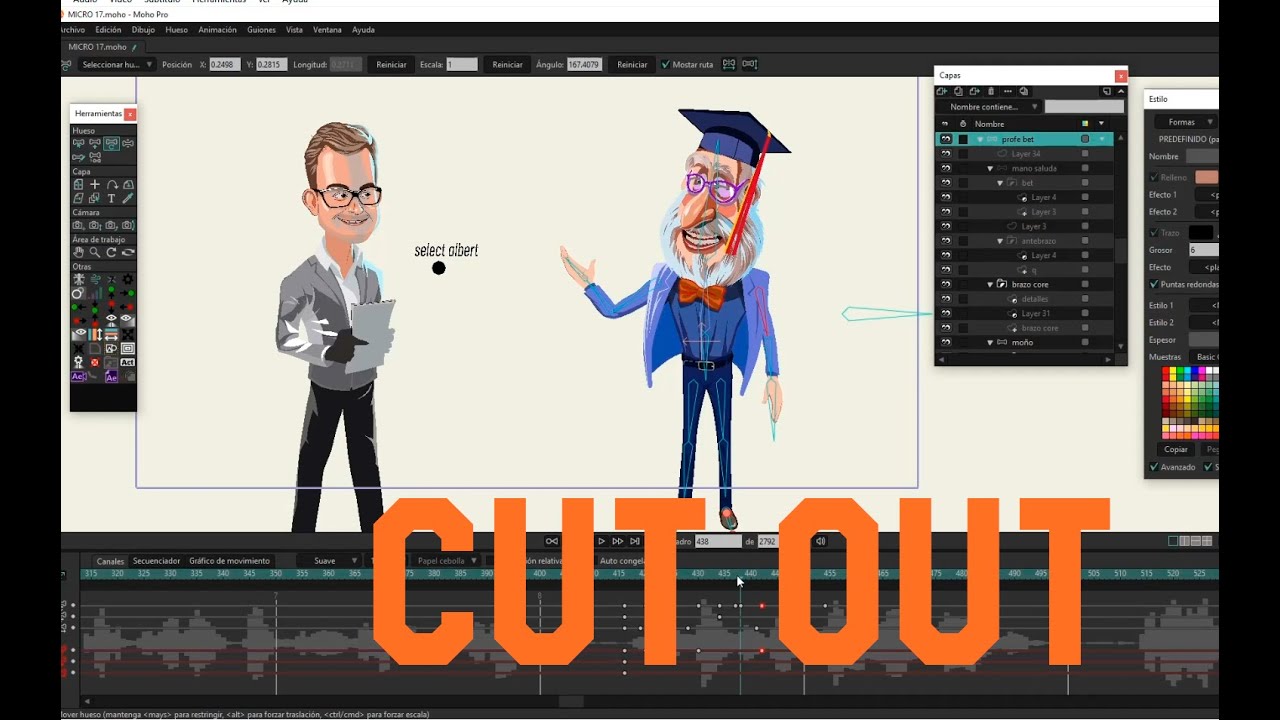 Tutorial Moho Pro 13.5 Cut Out reacción de personajes - YouTube