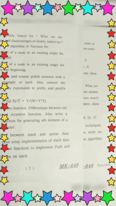 important questions of data structure using c || BCA important ...