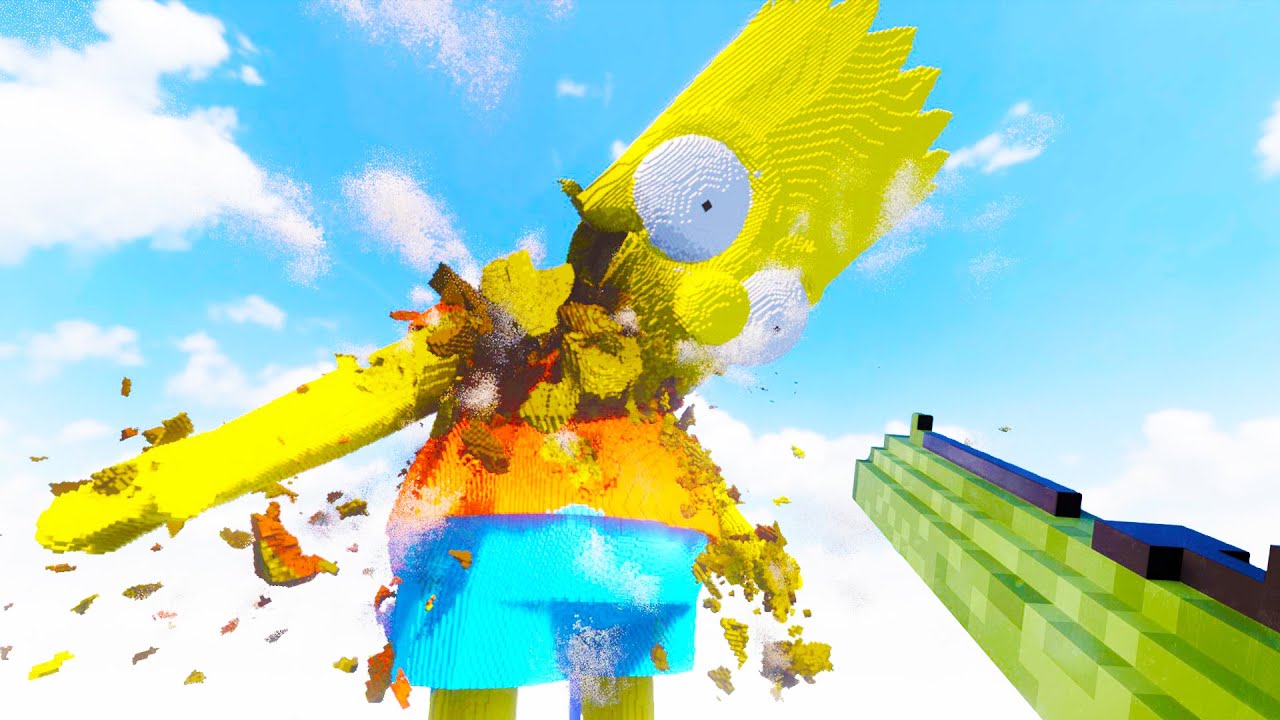 I Blew Up Bart Simpson with Massive Guided Rockets in Teardown! - YouTube