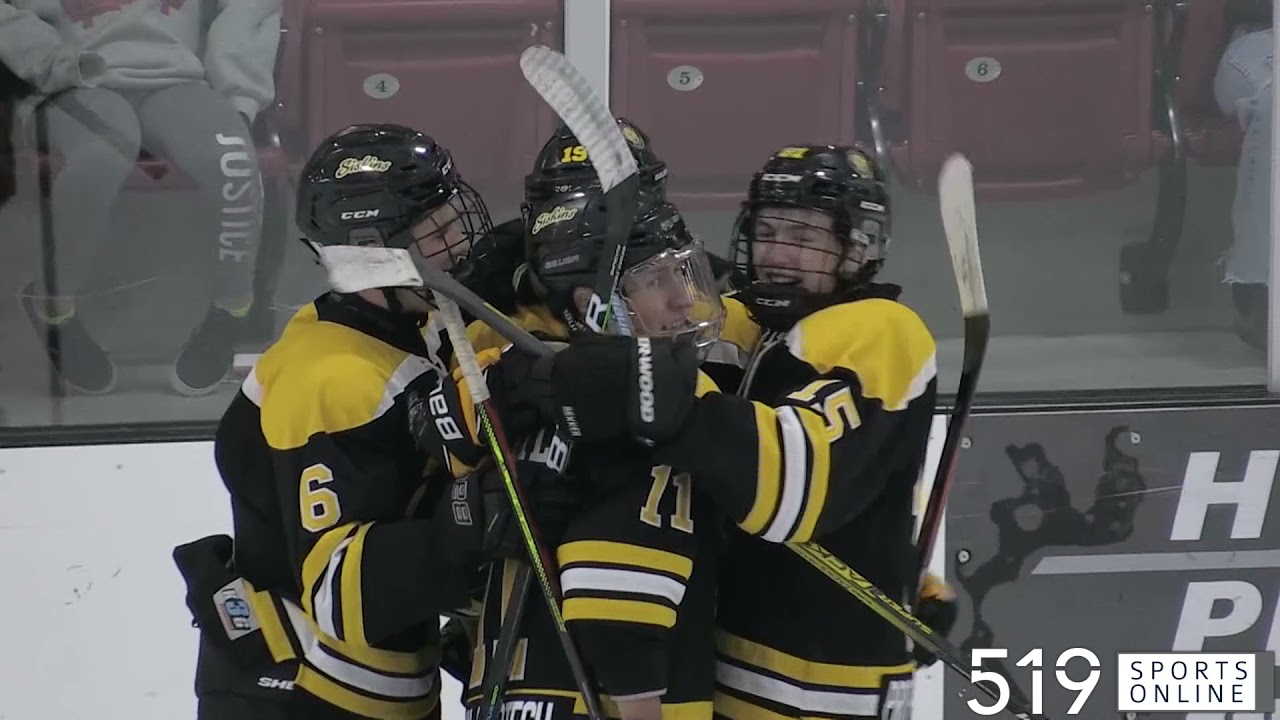 Dustin Good scores his 1st career goal in the GOJHL - YouTube