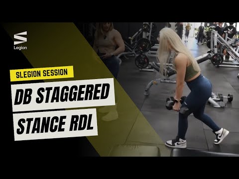 Dumbbell Staggered Stance RDL - YouTube