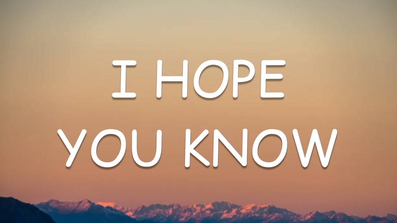 Sofia Carson - I Hope You Know (Lyrics)🎵 - YouTube