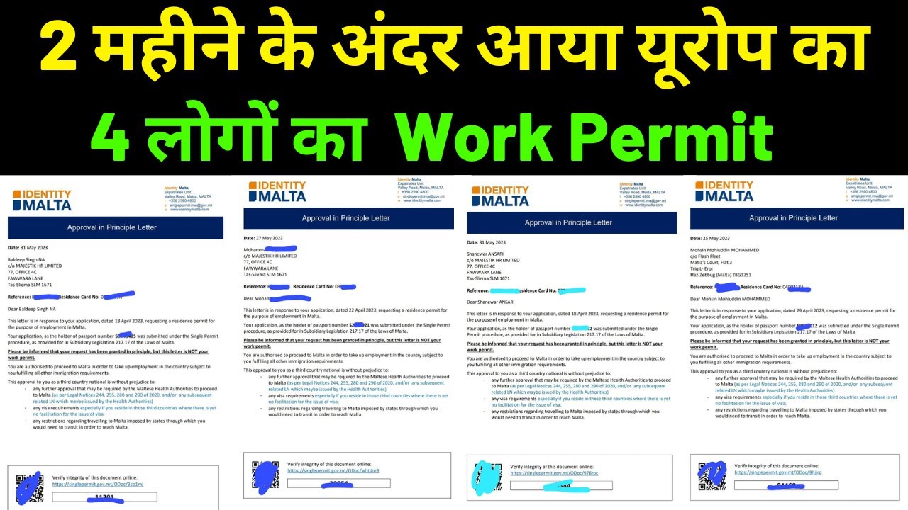 Got Malta Work Permit in 2 Months | Malta Job Vacancy 2023 | - YouTube