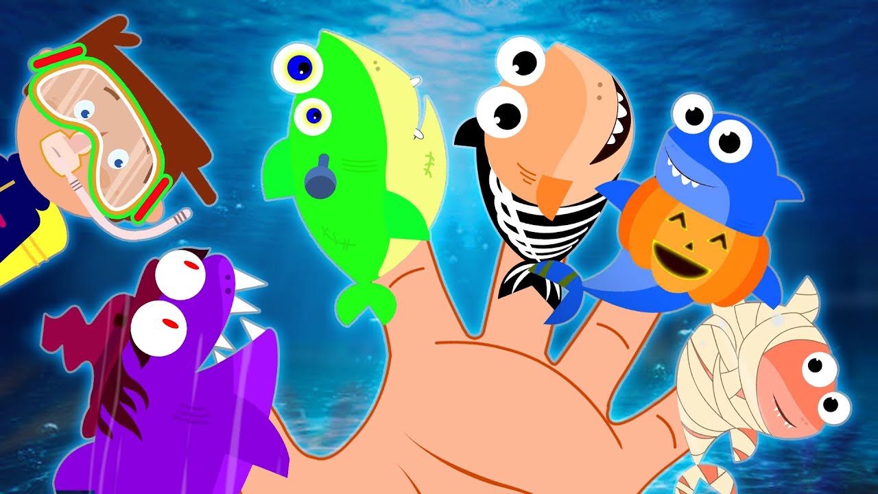 Shark Finger Family Song | Nursery Rhymes For Kids | Captain Discovery ...