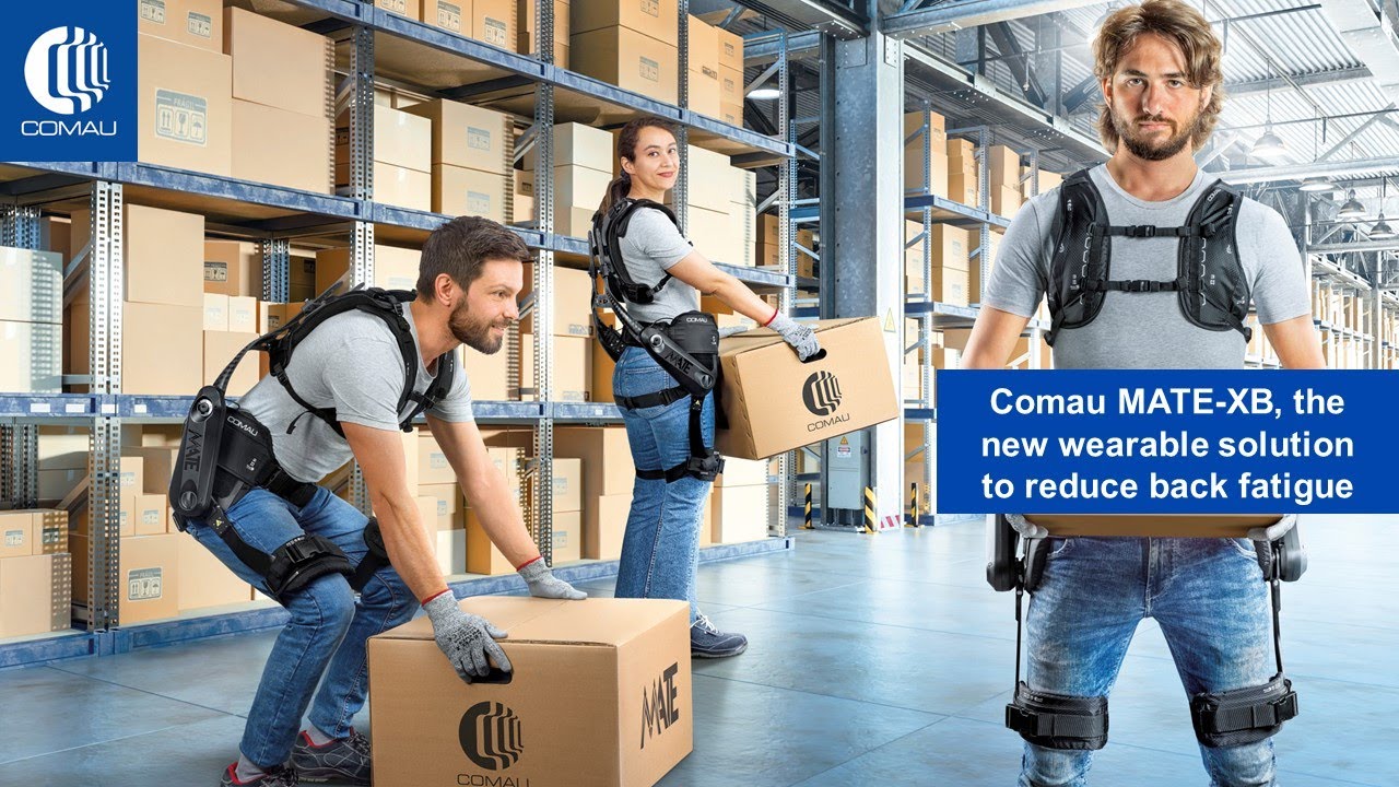 Comau MATE-XB, the new wearable solution to reduce back fatigue - YouTube