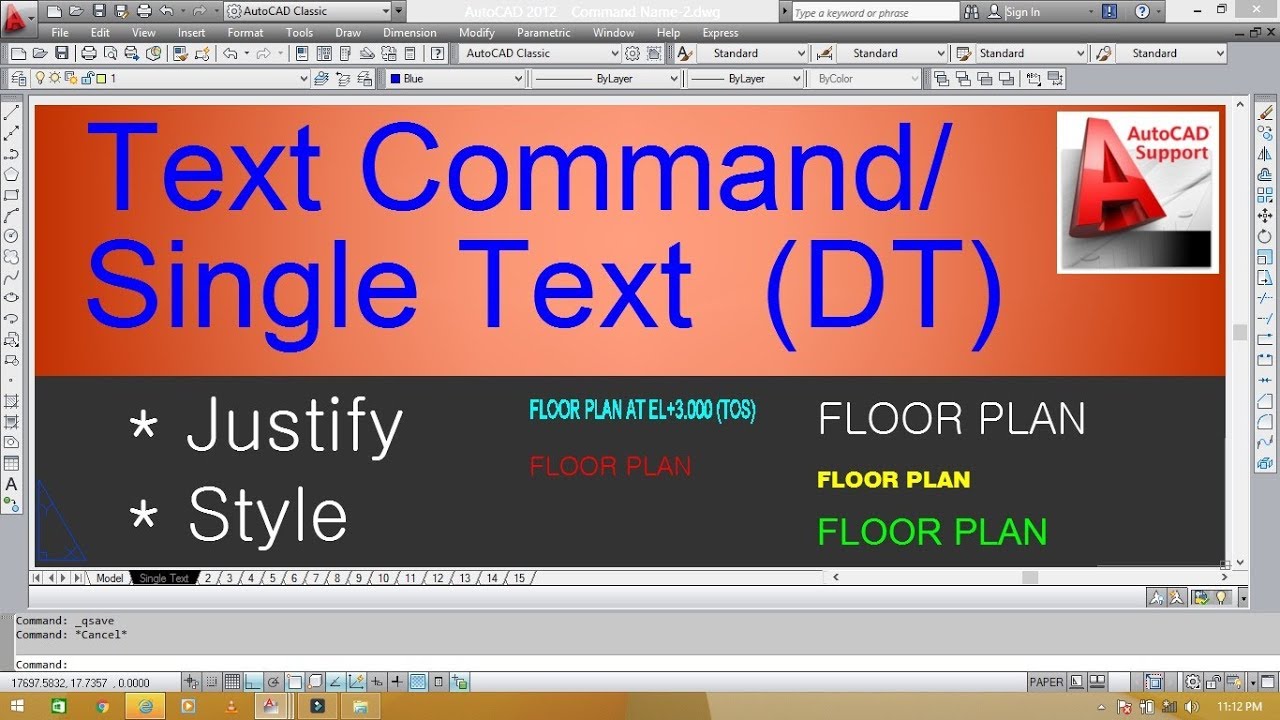 Text Command In Autocad Single Text Hindi Urdu Tutorial YouTube text-command-in-autocad-single-text-hindi-urdu-tutorial-youtube
