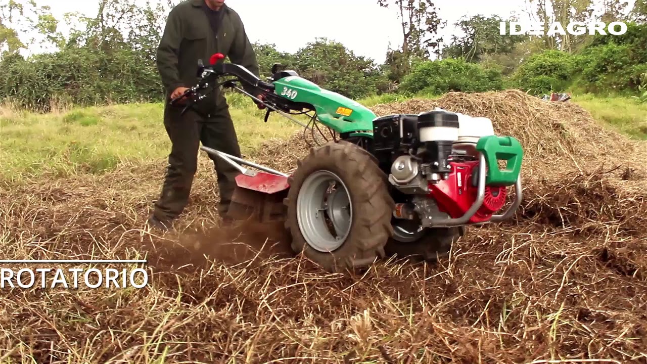Motocultor Ferrari 430 con arado rotatorio - YouTube