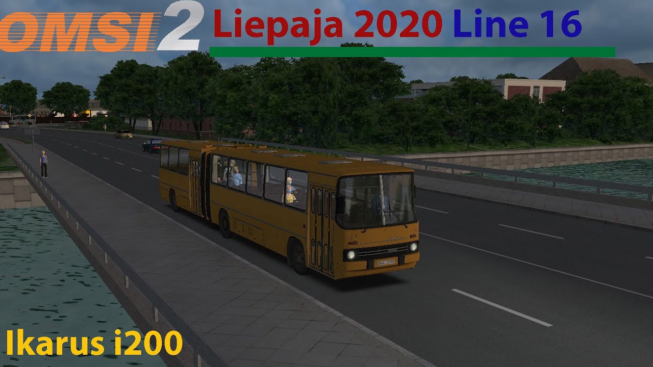 Omsi 2: Ikarus 200 | Liepaja Latvia 2020 - Line 16 | Biggest Map in ...