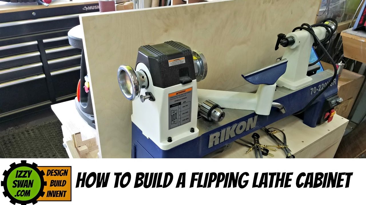 (how to make) a space saving flipping lathe cabinet - YouTube
