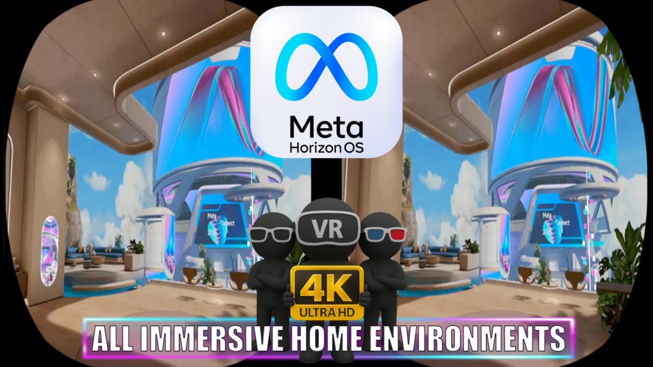 META QUEST HORIZON OS V81 [All Immersive Home Environments] YouTube 3D ...