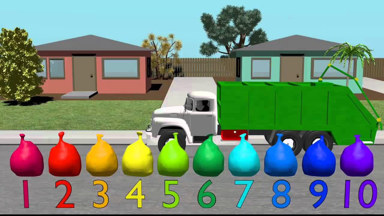 Learning for Kids - Counting Garbage Truck - YouTube